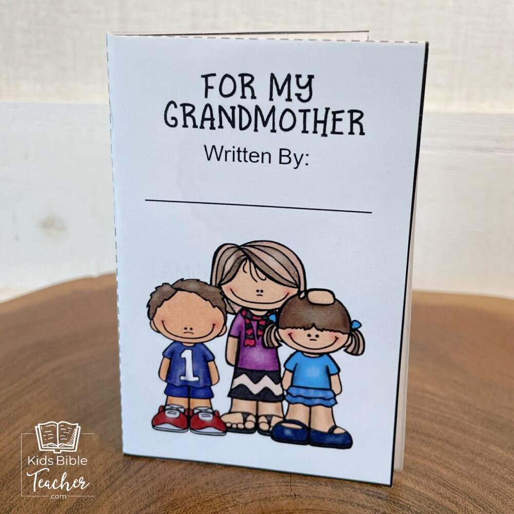 Grandmother's Mini Book Craft With Bible Verses, Grandma Gift for ...