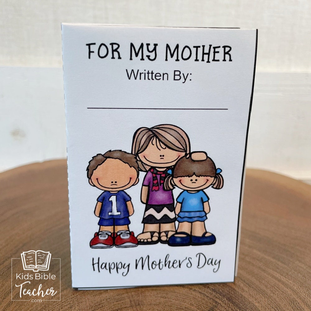 Mother's Day Mini Book Craft, Biblical Mother's Day Activity, Bible ...