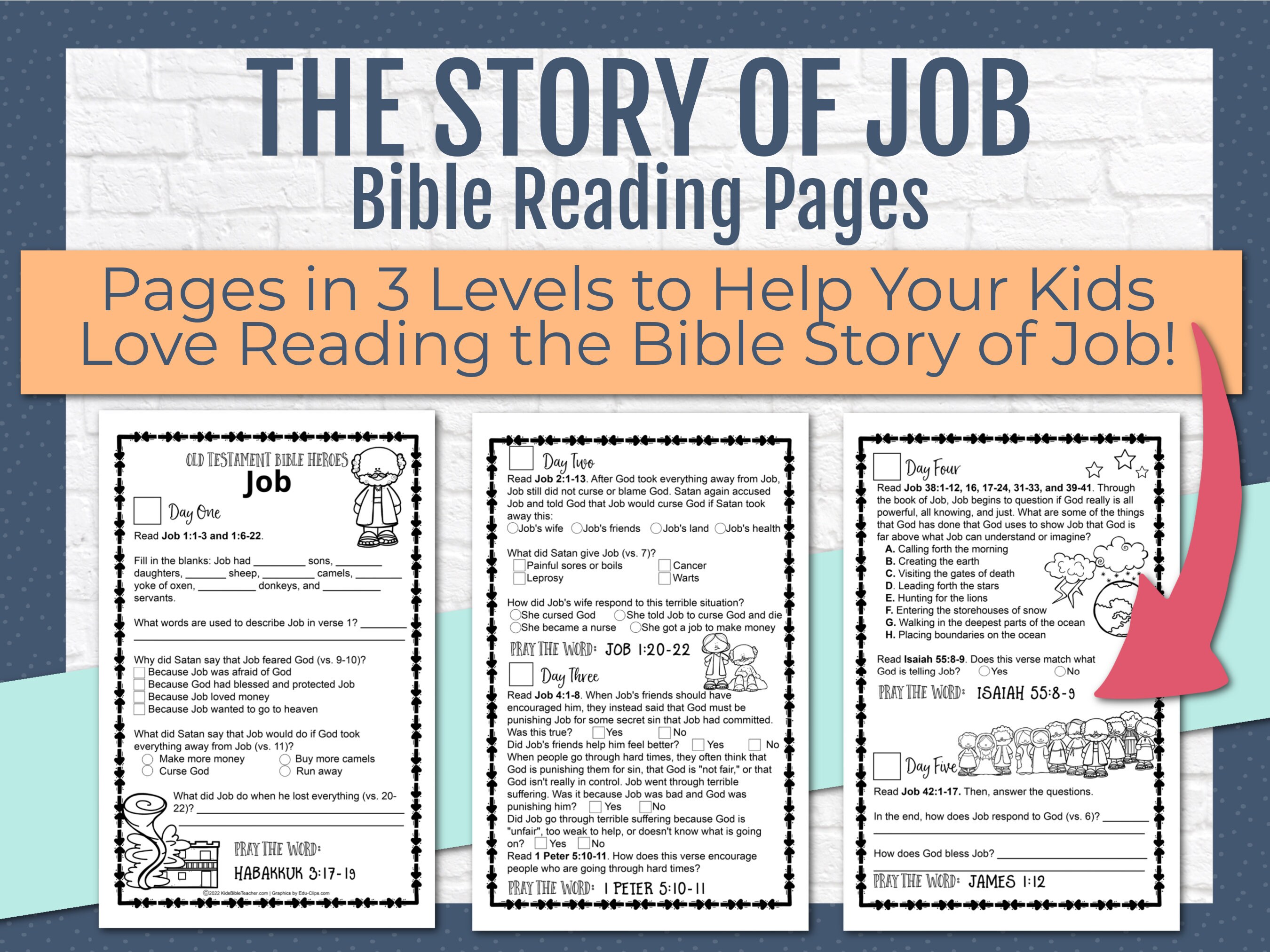 Job Bible Reading Plan, Story of Job Bible Lesson, Christian Homeschool ...
