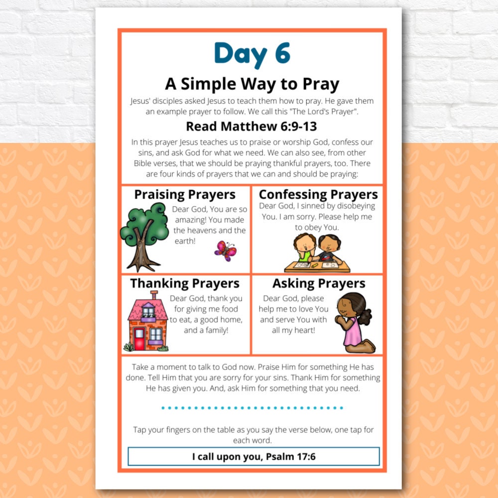 Prayer Journal Pages for Preschool Young Kids Sermon Notes Church ...