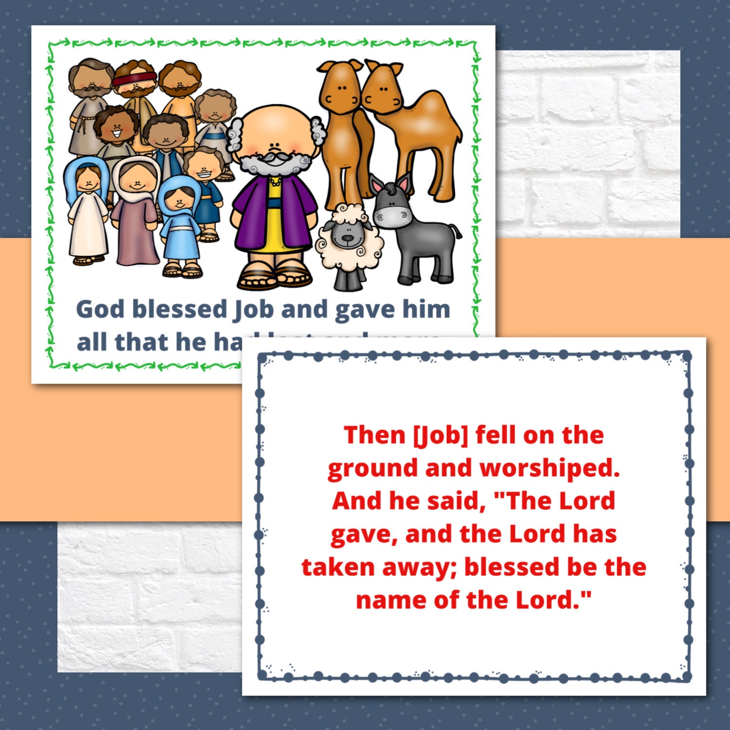 Job Bible Story Craft, Story of Job Bible Lesson, Christian Homeschool ...