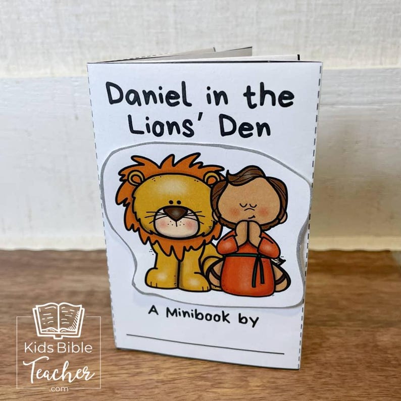 Daniel in the Lions Den Mini Book Craft, Daniel Bible Craft for Kids ...