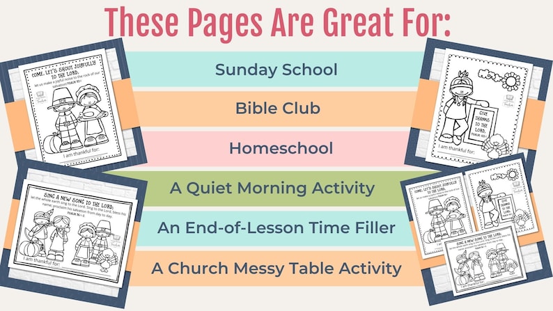 Thanksgiving Bible Study Activity Pages for Kids, Gratitude ...