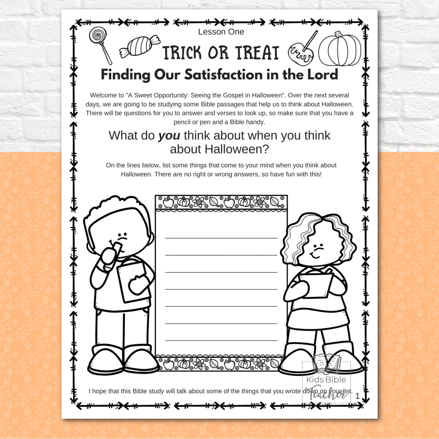 Halloween Bible Verse, Halloween Gospel Study for Kids, Sermon Notes ...