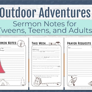 Sermon Notes for Boys, Worship Notes, Prayer Notes, Kid Bible Study ...