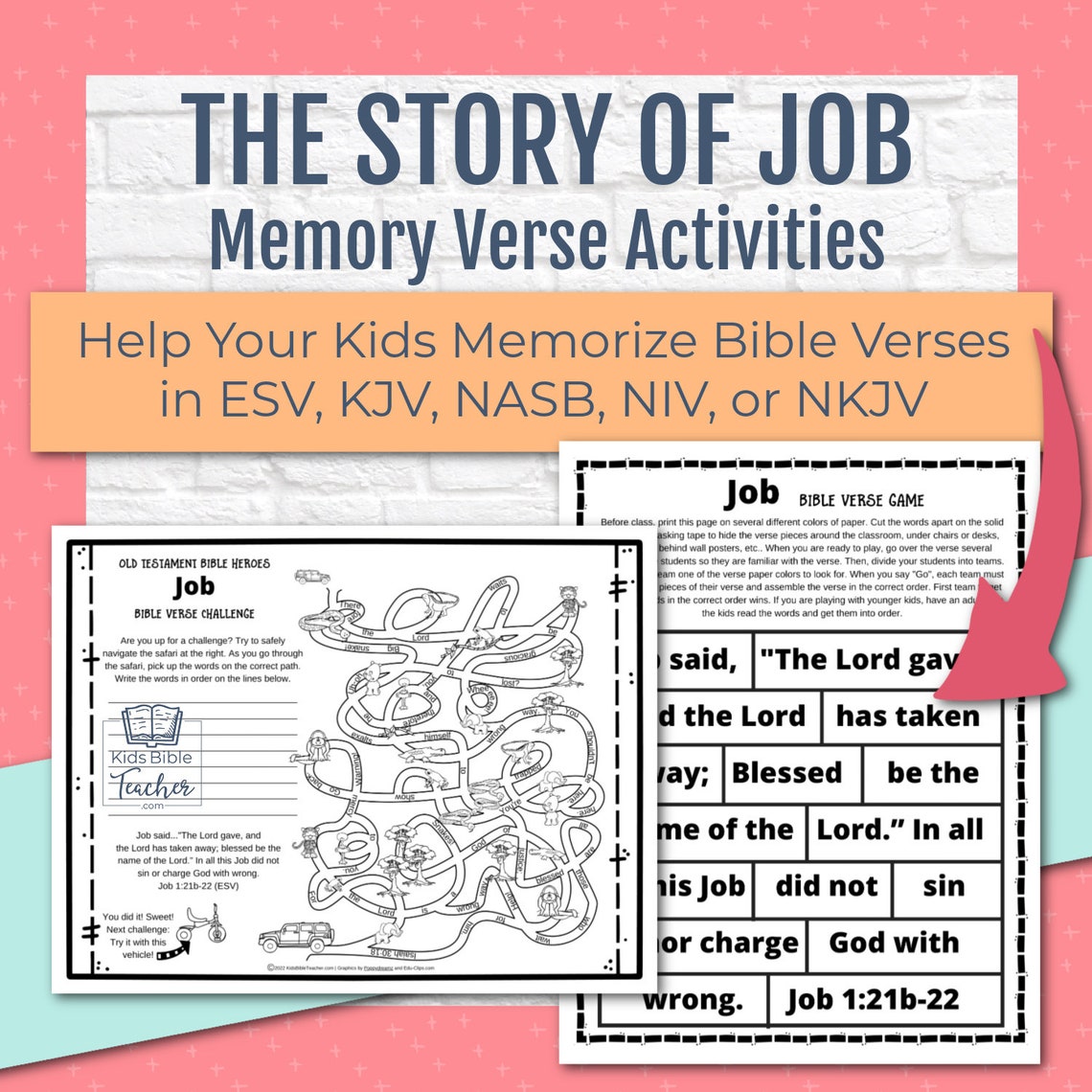 Story of Job Complete Lesson Pack, Homeschool Sunday School Teacher ...