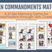 Ten Commandments Matching Game, Bible Elementary Sunday School Activity ...