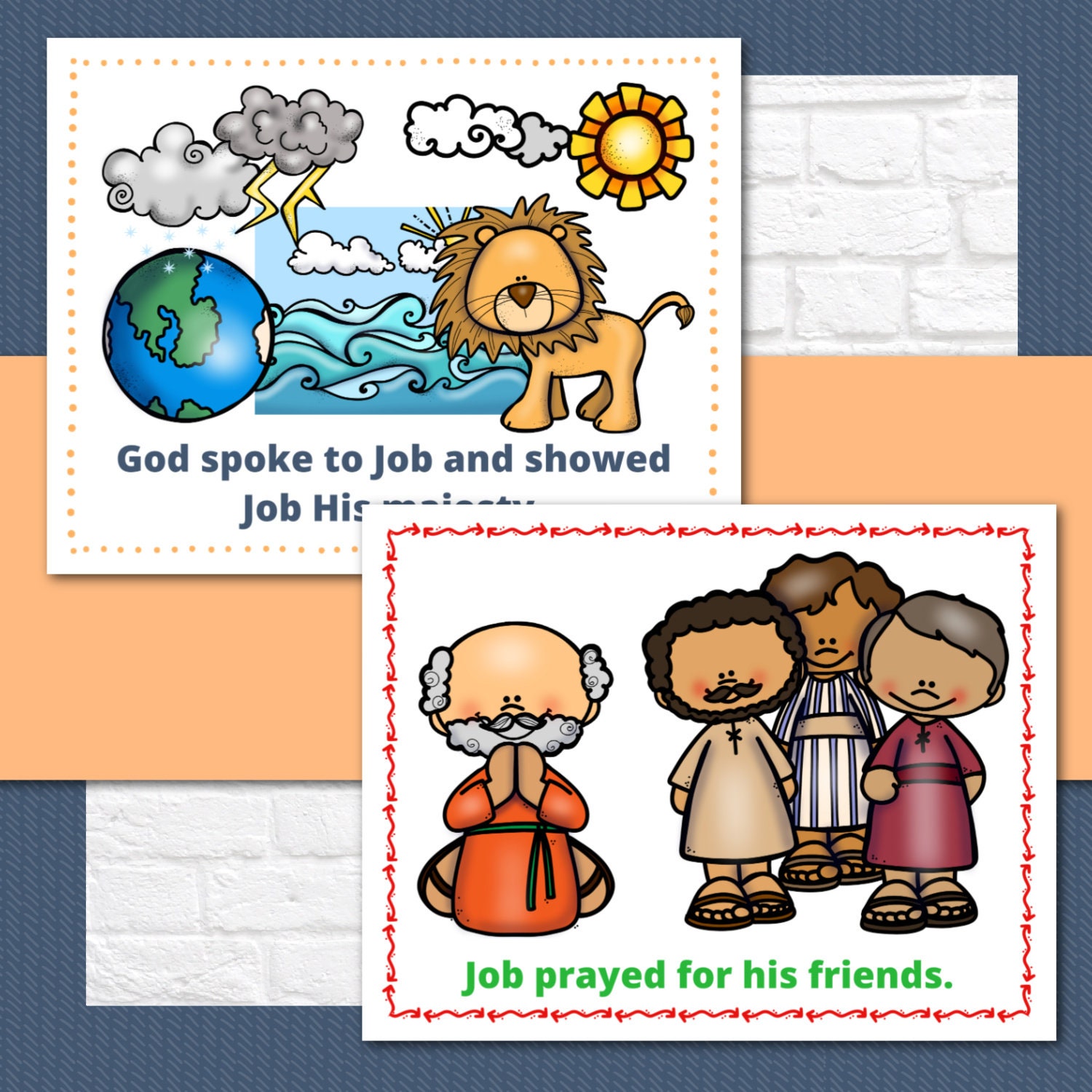 Job Bible Story Craft, Story of Job Bible Lesson, Christian Homeschool ...