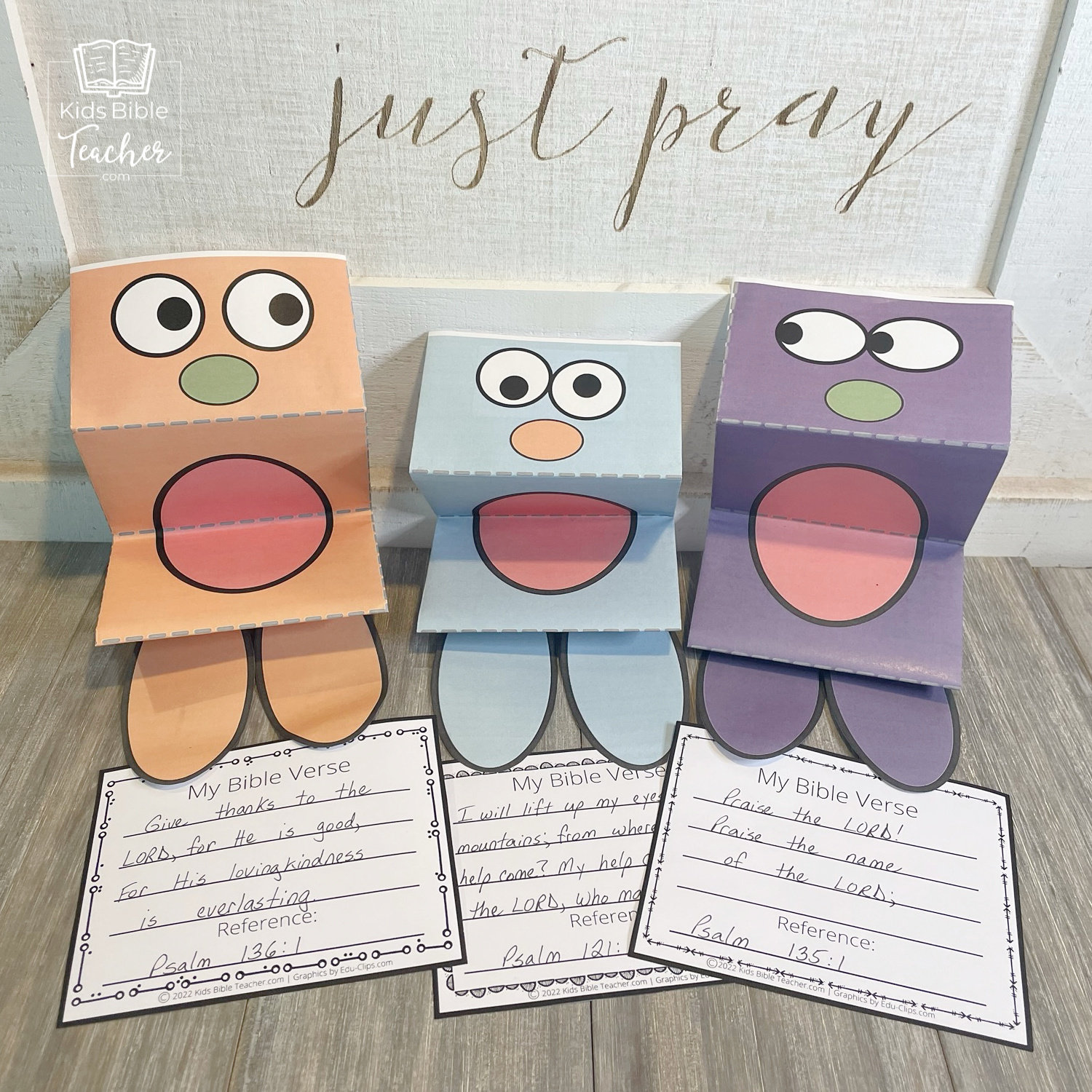 Bible Memory Verse Craft, Bible Study Preschool Craft, Early Elementary ...