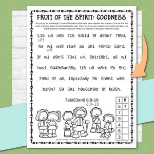 Fruit of the Spirit Activity Page Downloads for Kids Elementary Bible ...
