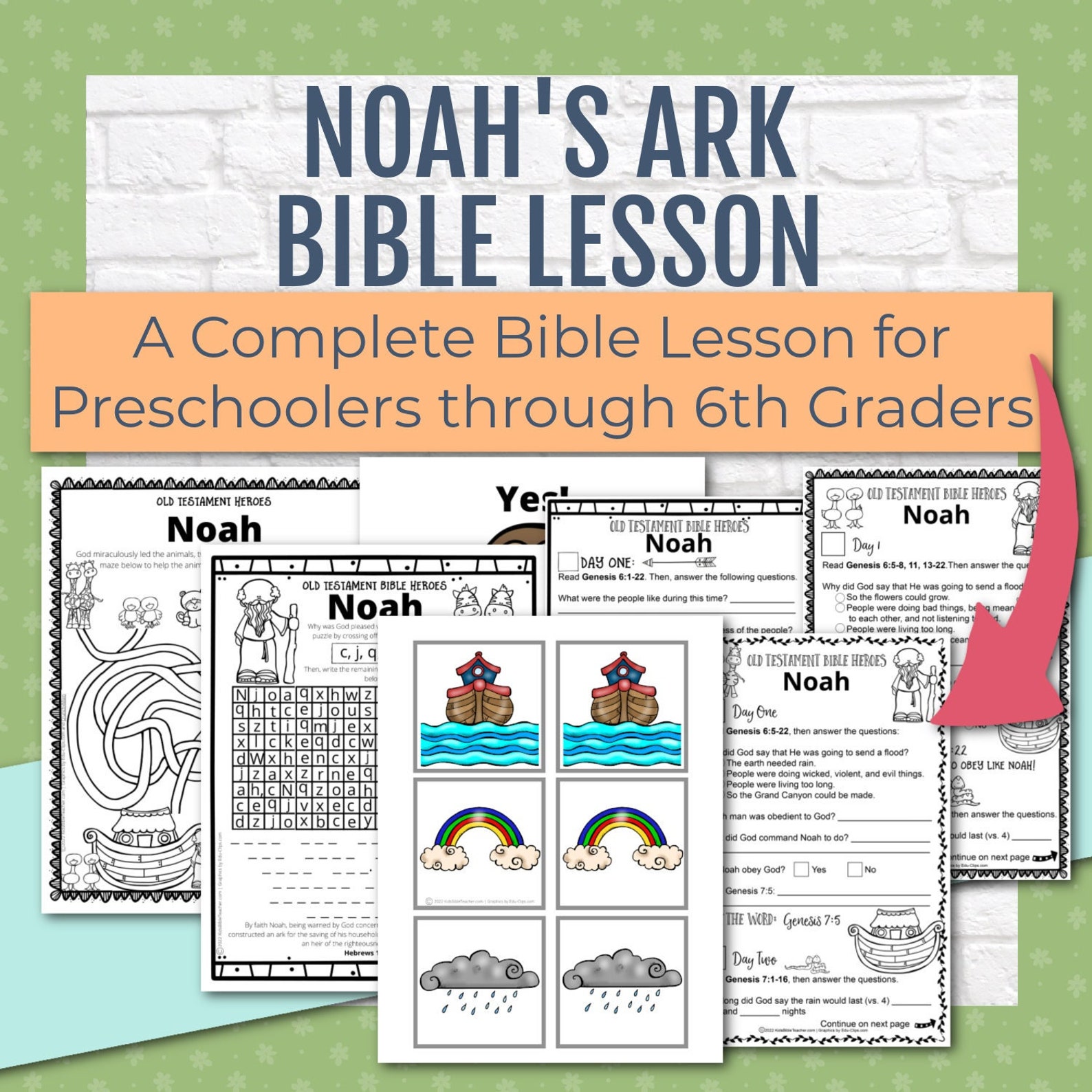 Noah's Ark Bible Lesson Elementary Homeschool Noah Old - Etsy