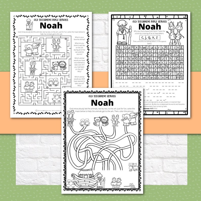 Noah's Ark Bible Lesson, Elementary Homeschool Noah Old Testament ...