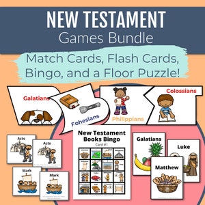 Bible Games Bingo, Bible Study Games, Bible Trivia, New Testament Game ...