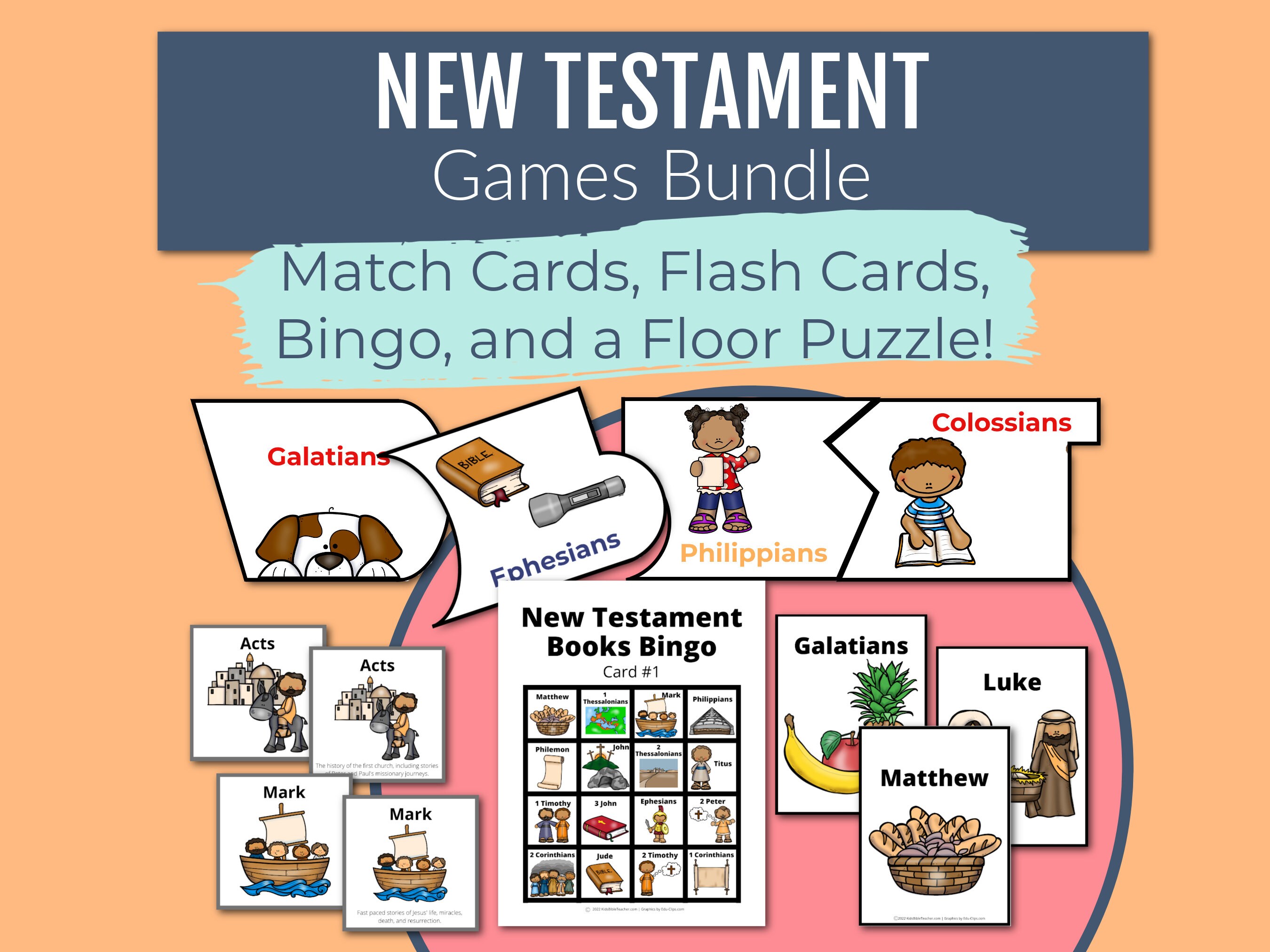 Bible Games Bingo, Bible Study Games, Bible Trivia, New Testament Game ...
