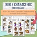 Bible Characters Matching Game, Elementary Sunday School Craft, Church ...