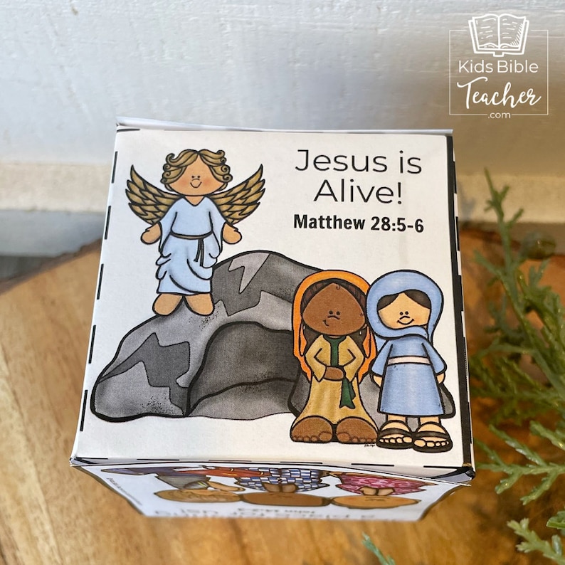 Easter Craft Bible Story Cube for Teaching Jesus’ Death and ...