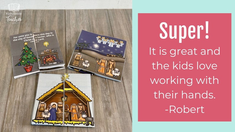 Story of Jesus Birth Bible Craft for Kids, Nativity Christmas Bible ...