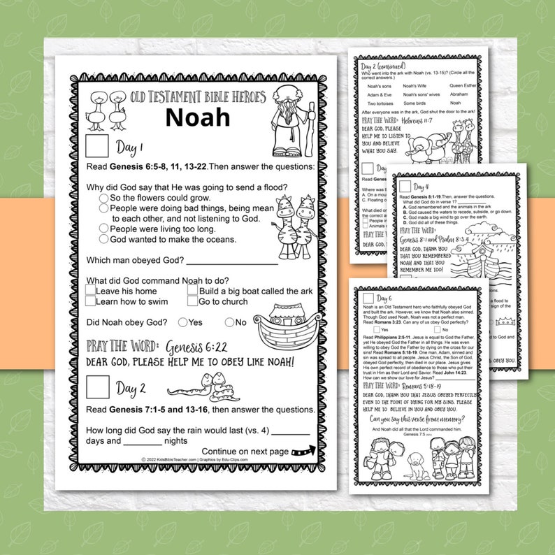 Noah's Ark Bible Lesson, Elementary Homeschool Noah Old Testament ...