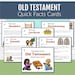 Old Testament Books of the Bible Kids Fact Cards Bible Verse - Etsy