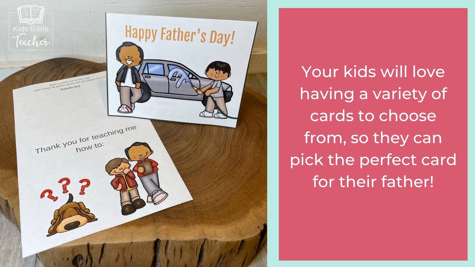 Father's Day Cards for Kids, Printable Father's Day Gift for Children ...