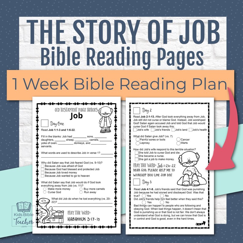 Story of Job Complete Lesson Pack, Homeschool Sunday School Teacher ...