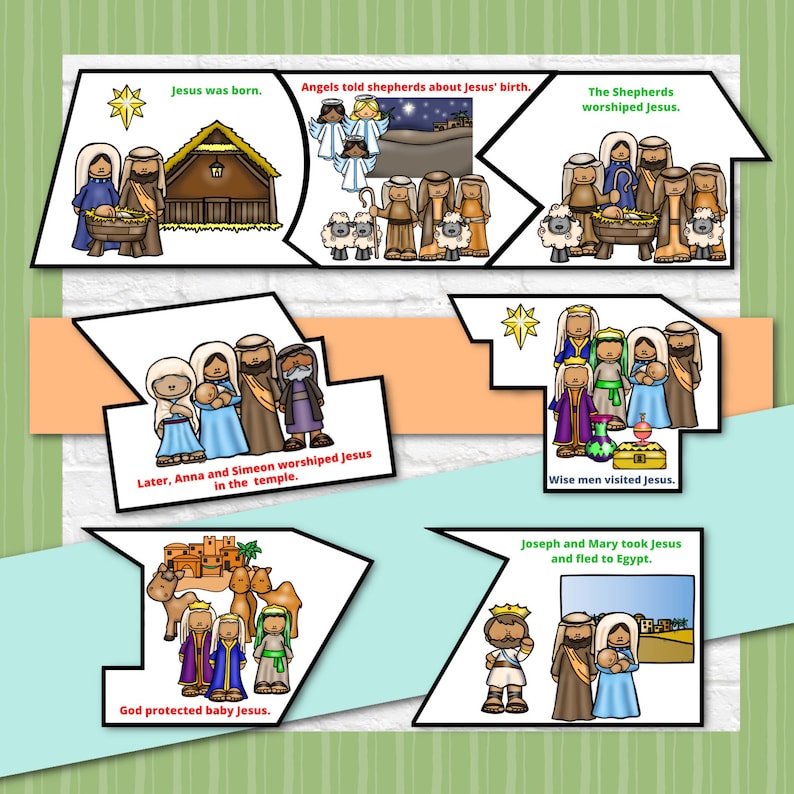 Jesus' Birth Teaching Lesson, Bible Puzzle, New Testament Bible Game ...