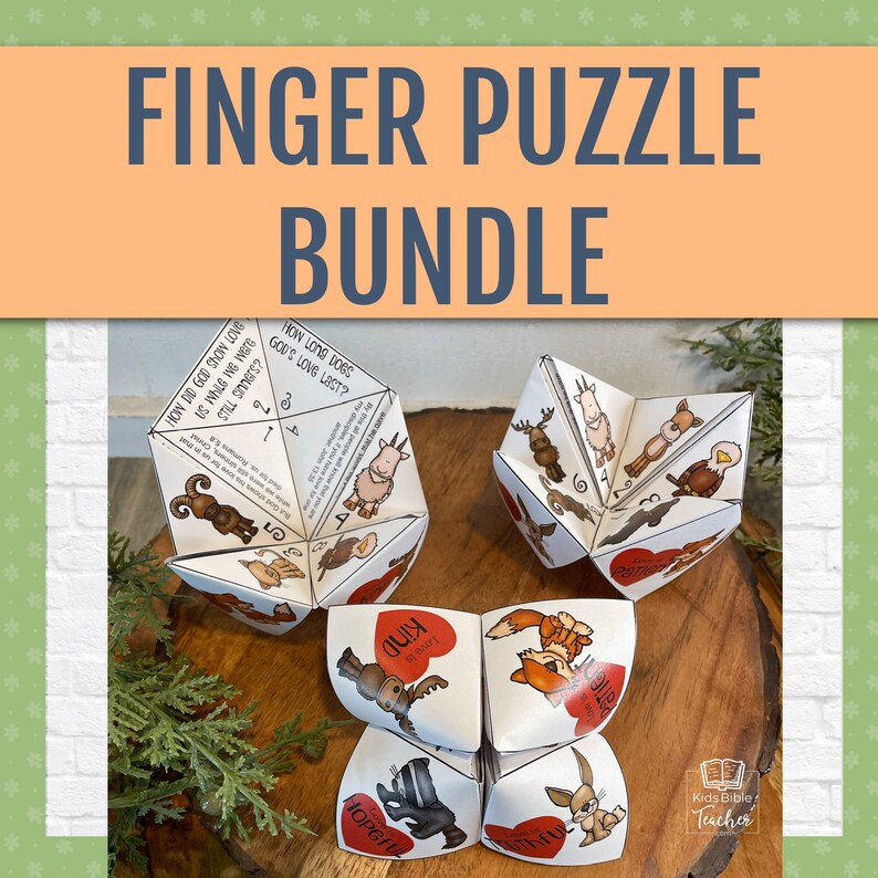 Kids Bible Craft Finger Puzzle, Easter Sunday School Cootie Catcher ...