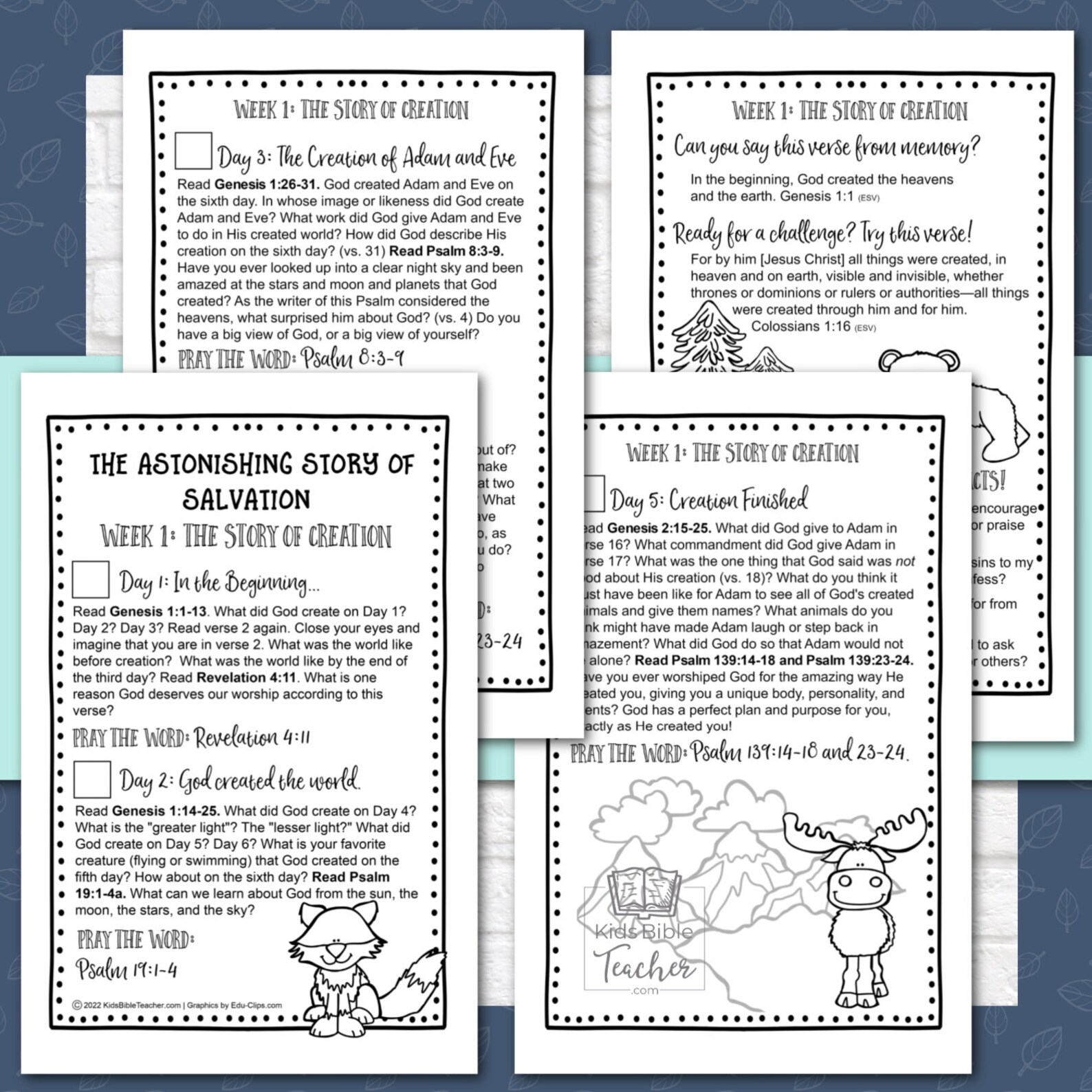Kids Bible Study, Youth Bible Reading Plan, Printable Homeschool ...