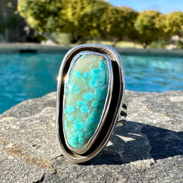 Large Turquoise Ring - Etsy