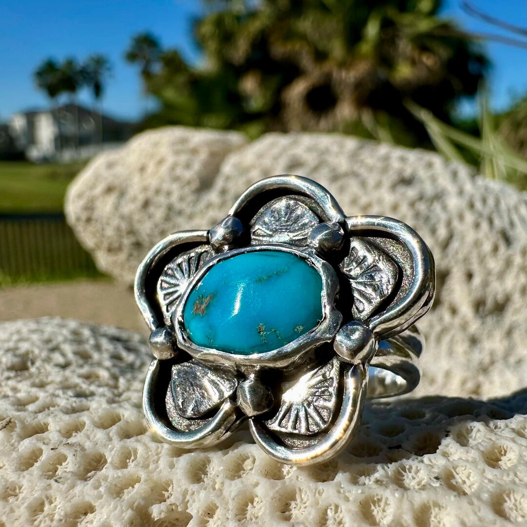 Turquoise Statement Ring / Sleeping Beauty Turquoise / Southwestern ...