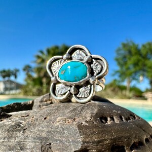 Turquoise Statement Ring / Sleeping Beauty Turquoise / Southwestern Ring/ Boho Ring / Statement ...
