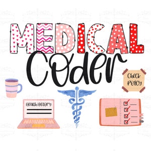 Medical Coder PNG for Sublimation, Valentine's Day Gift for Medical ...