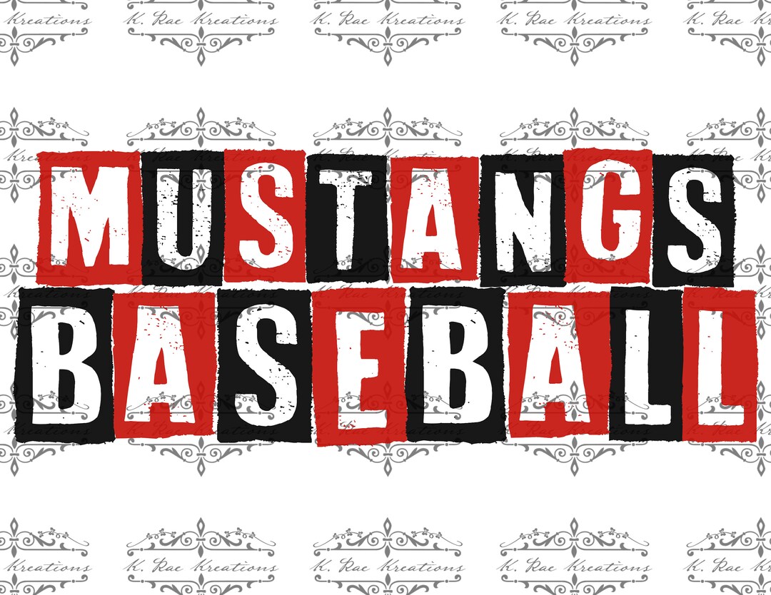Mustangs Baseball Digital Download for Sublimation, School Mascot PNG ...