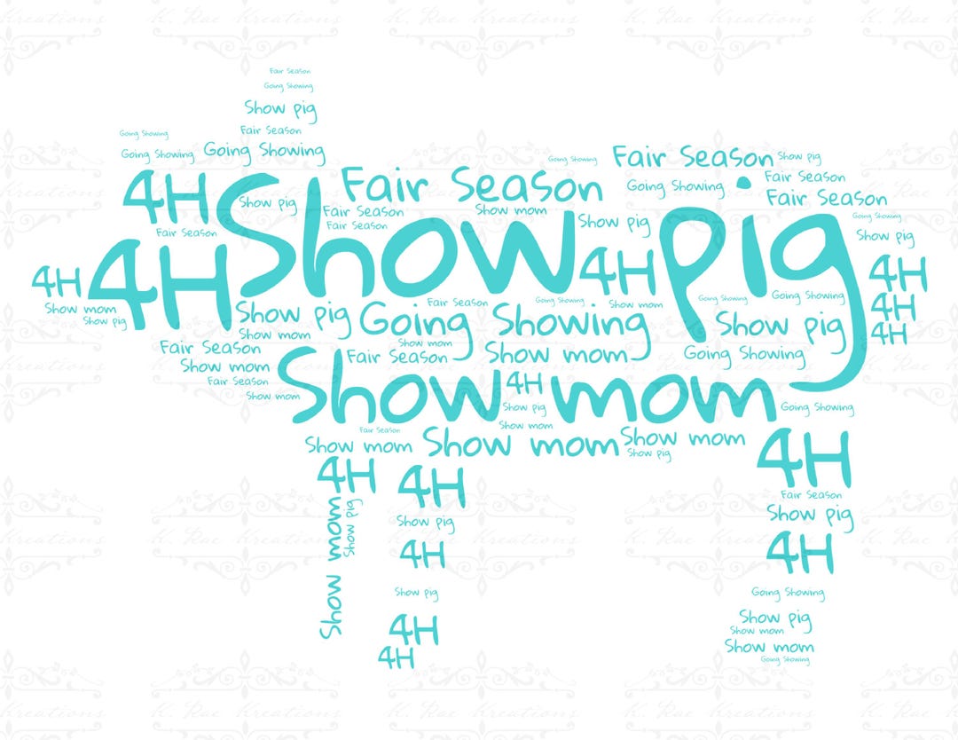 Show Pig PNG for Sublimation and Dtf, Show Mom Digital PNG, 4H Fair ...