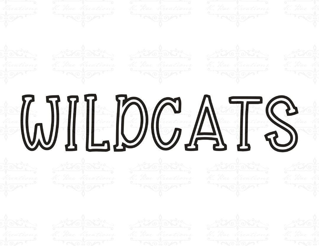 Wildcats Outline PNG: School Mascot Digital Download - Etsy
