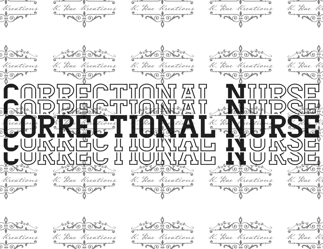 Correctional Nurse PNG Design for Sublimation (digital Download) - Etsy