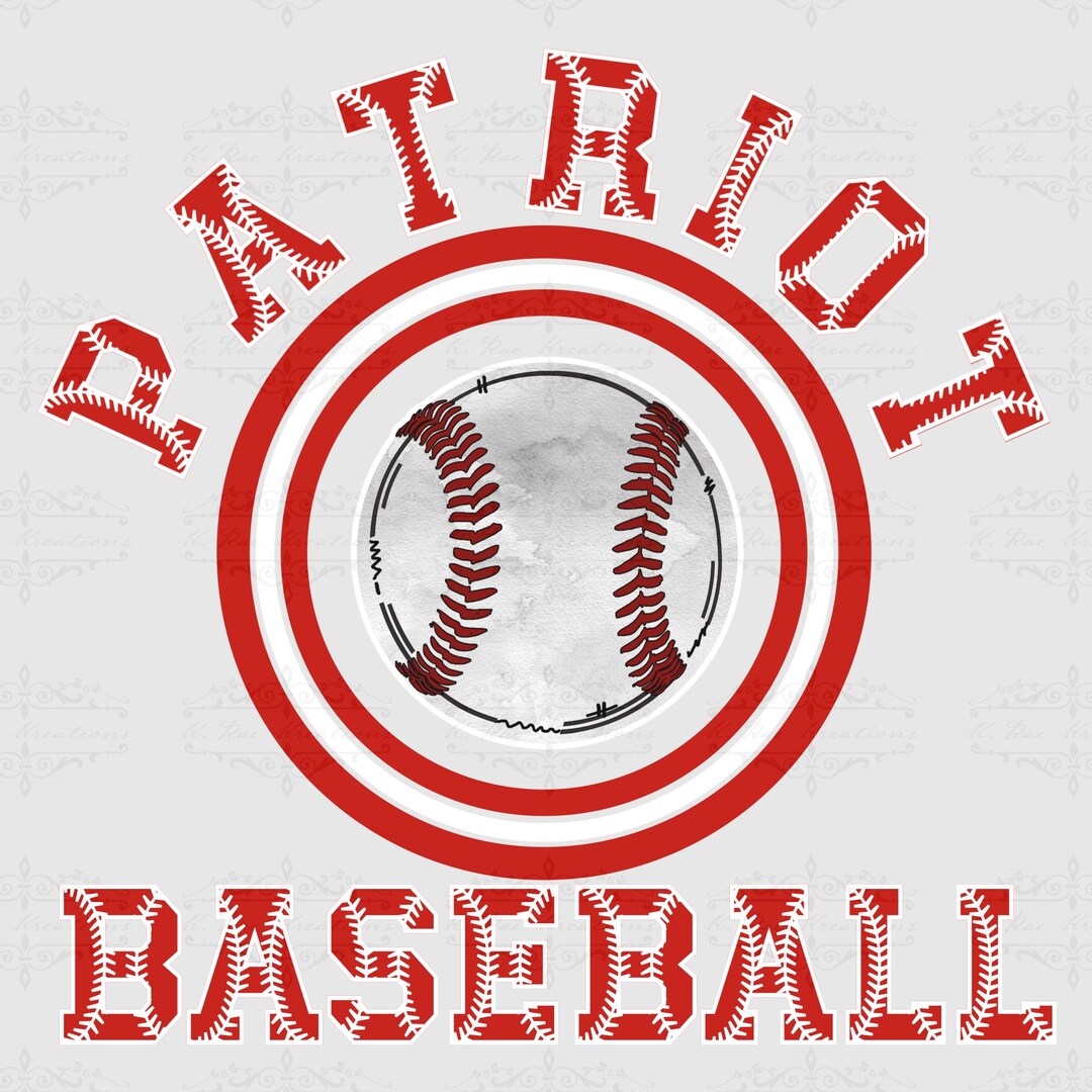 Patriot Baseball PNG: Red and White Team Design (digital Download) - Etsy