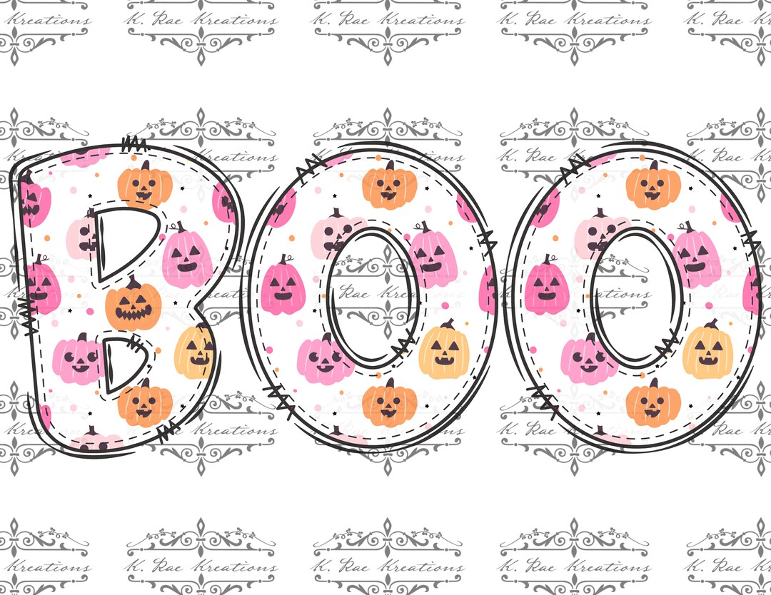 BOO Digital Download, Kid's Halloween Digital Design, Trick or Treat ...