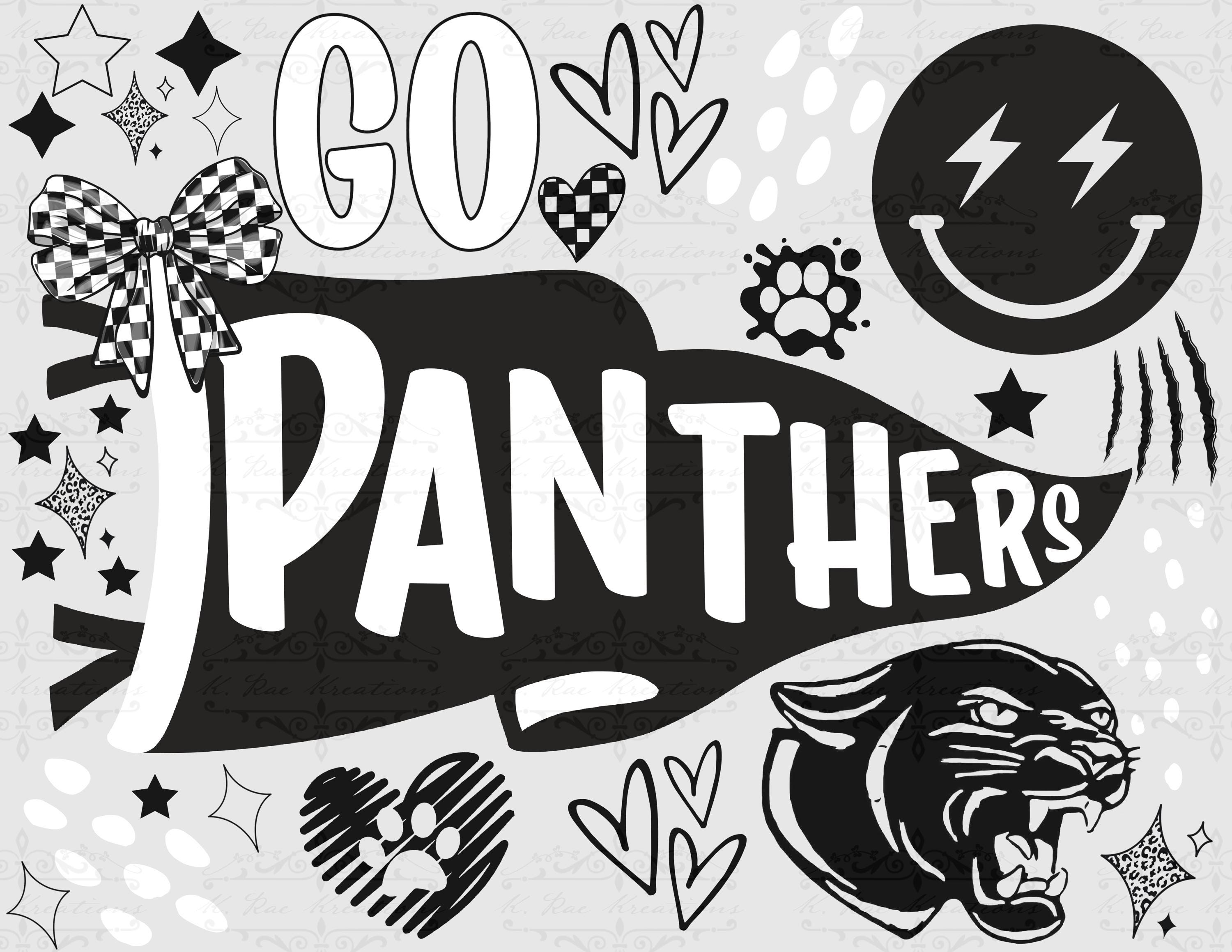Panthers Pennant Flag PNG: School Mascot Sublimation Design (digital ...