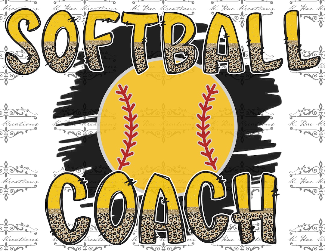 Softball Coach PNG for Sublimation, Coach Digital Download, Softball ...
