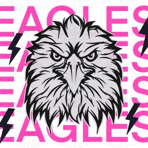 Eagles Preppy Pink Mascot PNG for Sublimation and More, Pink Eagles ...