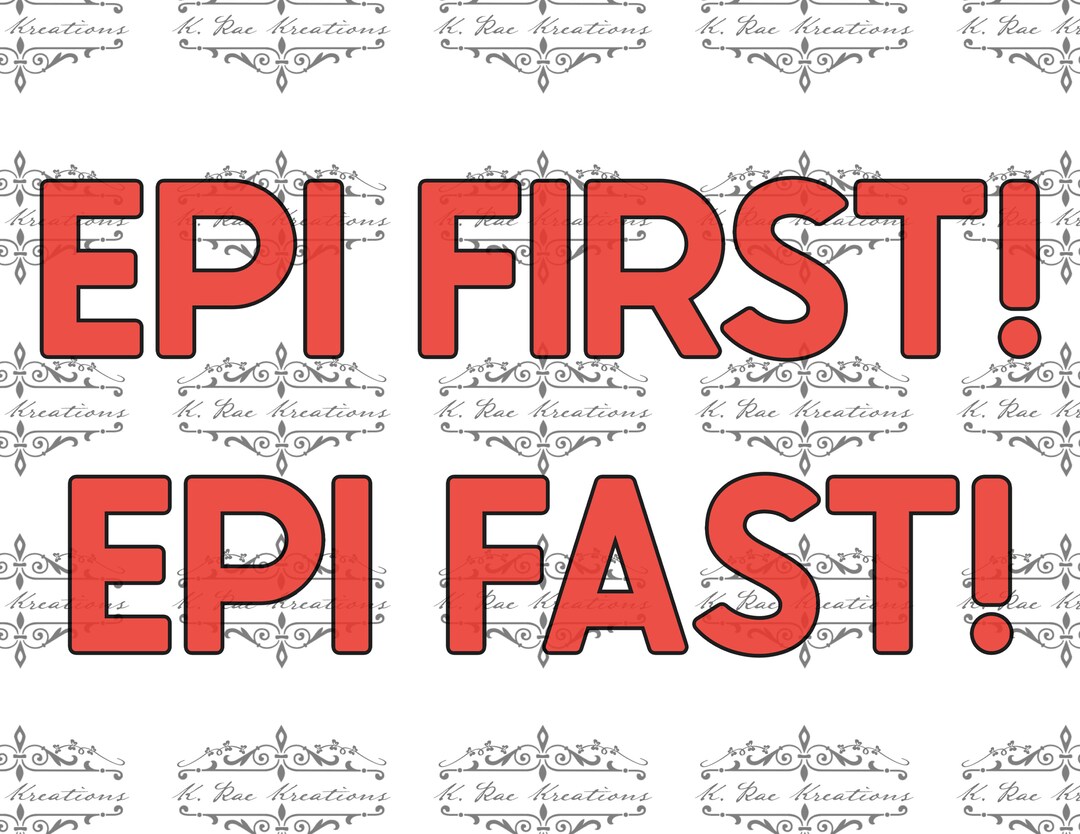 Epi First Epi Fast PNG for Sublimation, Epipen Allergy Alert Digital ...