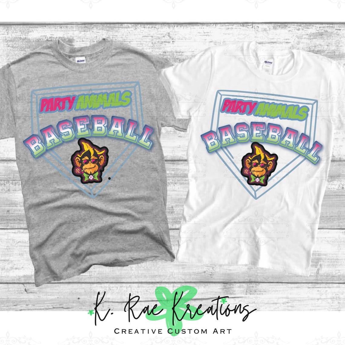 Party Animals Baseball PNG: Digital Design for Savannah Banana Tees - Etsy