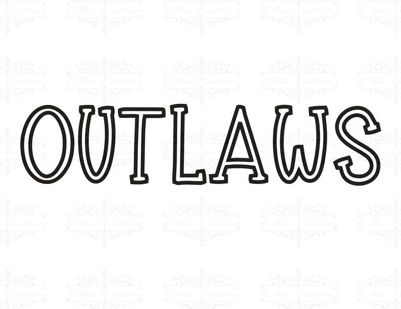 Outlaws PNG: School Spirit Shirt Design (digital Download) - Etsy