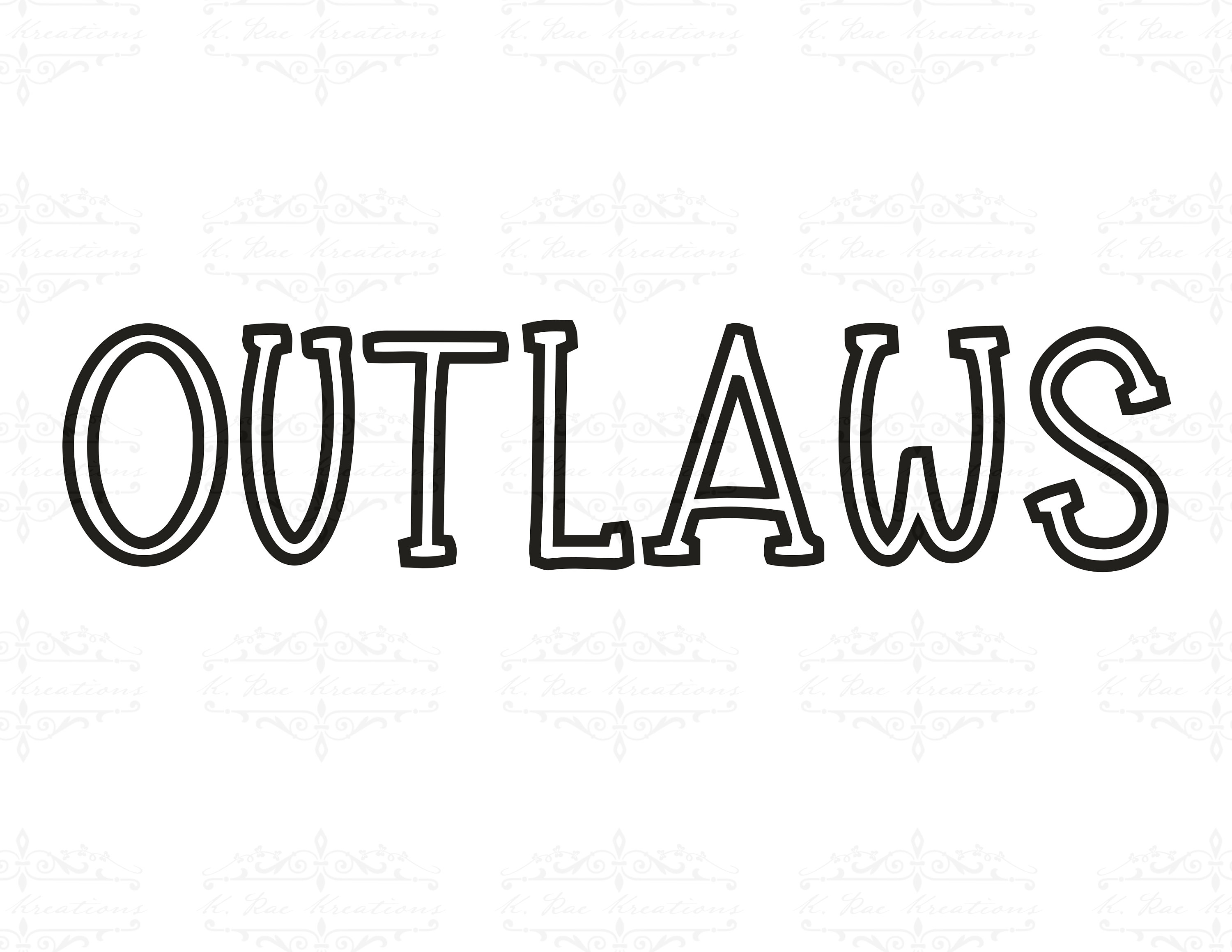 Outlaws PNG: School Spirit Shirt Design (digital Download) - Etsy