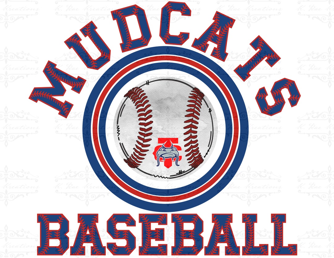 Mudcats Baseball PNG: Navy, Red, and White Team Spirit Design (digital ...
