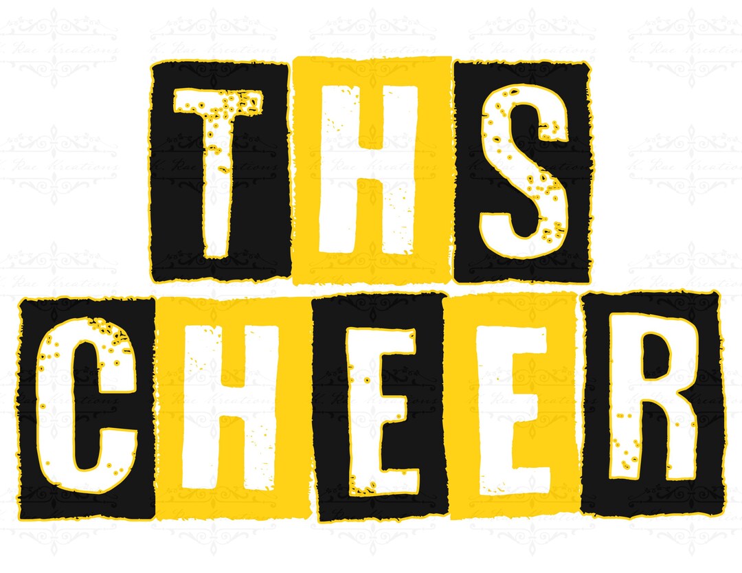 THS Cheer PNG: Black and Yellow Sublimation Design (digital Download ...