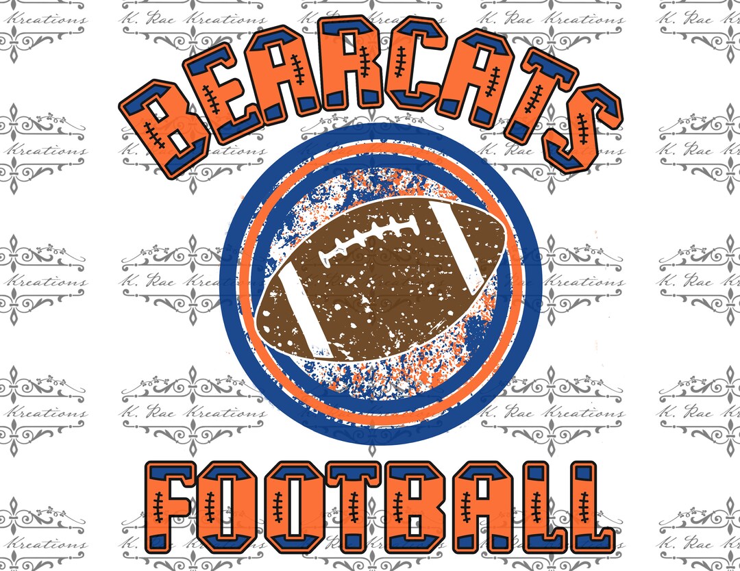 Bearcats Football PNG: Blue & Orange Team Spirit (digital Download) - Etsy