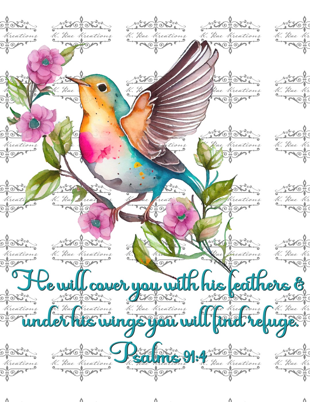 Faith, Psalms 91:4 Scripture PNG for Sublimation, Christian Shirt ...