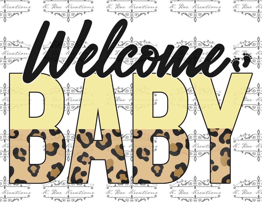Welcome Baby PNG: Gender Reveal, Baby Announcement (digital Download ...
